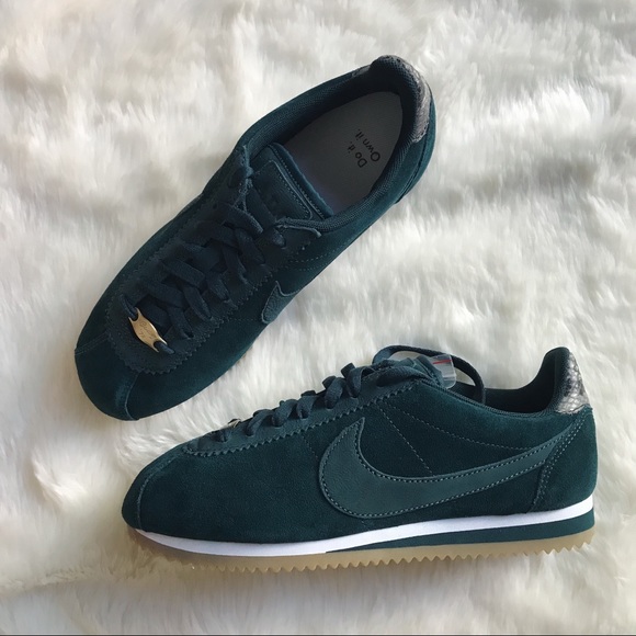 Nike | Shoes | Nike X Alc Premium Green Suede Cortez Sneakers | Poshmark